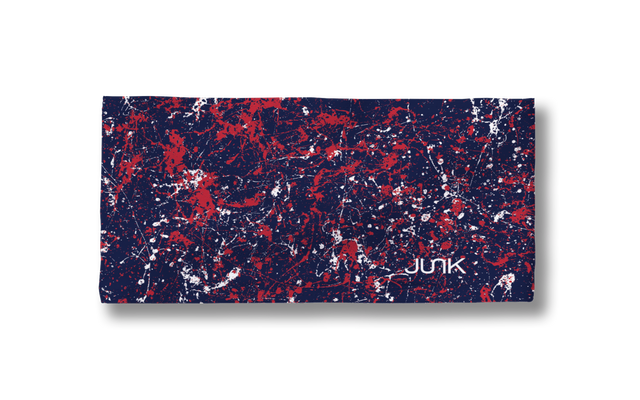 Deep Steel Blue Red Splatter Big Bang Lite Headband